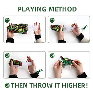 ViiKONDO Kid Outdoor Soldier Flying Toy Parachute Figure Mini Army Men Camouflage Park Game Hand Throwing Sports Gift (A)