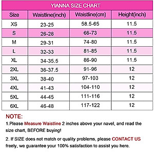 YIANNA Breathable Waist Trainer for Women Underbust Latex Sport Girdle Corsets Cincher Hourglass Body Shaper, (Black, 3XL)