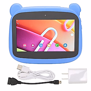 Pomya Kids Tablet, 7 Inch Little Bear Shaped Tablet,2GB 32GB, 5000mAh Tablet,Octa Core CPU,5000mAh Battery,5G WiFi Dual Band HD Tablet, Kids (Blue)