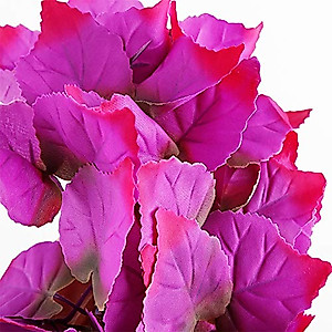 FiveBull Reptiles Plants, 2 Pieces Hanging Silk Terrarium Pink Leaves Décor, Terrarium Plants for Bearded Dragons,Lizards,Geckos,Snake Pets, Reptile & Amphibian Habitat Plants