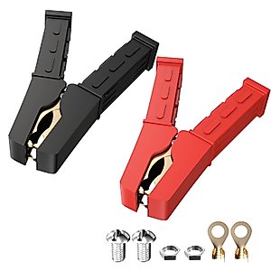 Goupchn Heavy Duty Crocodile Clamps Pure Copper 500A Car Battery Charger - 2PCS Power Replacement Battery Alligator Clips Jumper Cable Clamps Welder Clips for Car Automotive Vehicle Boat