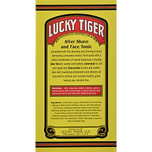 Lucky Tiger After Shave and Face Tonic, 8 Ounce