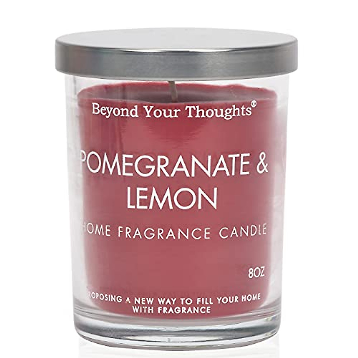 Beyond Your Thoughts 8oz -50 Hours Burn Time Lemon Vanilla Strawberry Apple Lychee Banana Pineapple Malt Musk 1 Wick Scented Candle Aromatherapy Wax Mixed Popular Long Lasting Fragrances Red