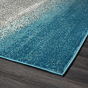 LUXE WEAVERS Abstract Blue Ombre 5x7 Coastal Area Rug