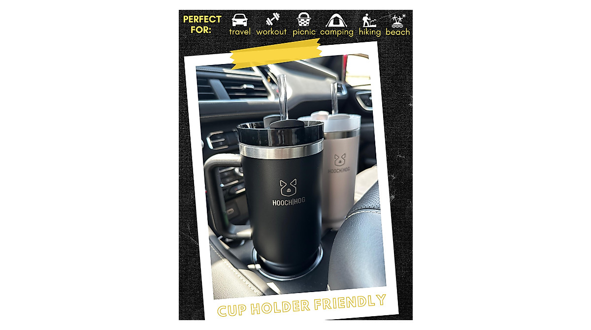 Hooch|Hog 40 oz. Tumbler - Insulated & Cup Holder Friendly