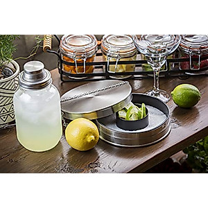 Tablecraft Glass Rimmer, Gray