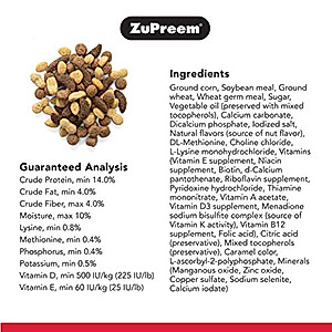 ZuPreem NutBlend Smart Pellets Bird Food for Parrots & Conures, 3.25 lb - Made in USA, Daily Nutrition, Vitamins, Minerals for African Greys, Senegals, Amazons, Eclectus, Cockatoos