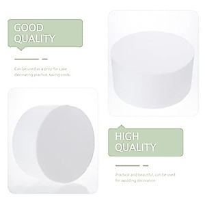 Round Foam Cake Dummies in 4 Sizes, Wedding Cake Dummy Set for Decorating and Crafts, Baking Displays, Cake Decorating Practice Dummy, 4, 6, 8, 10 Inch