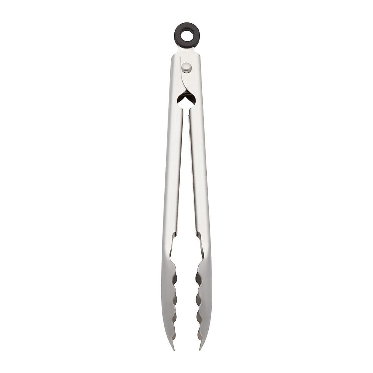 KitchenAid Gourmet Stainless Steel Serving Tongs with Hang Hook and Secure Closing Lock, 9 Inch, Stainless Steel
