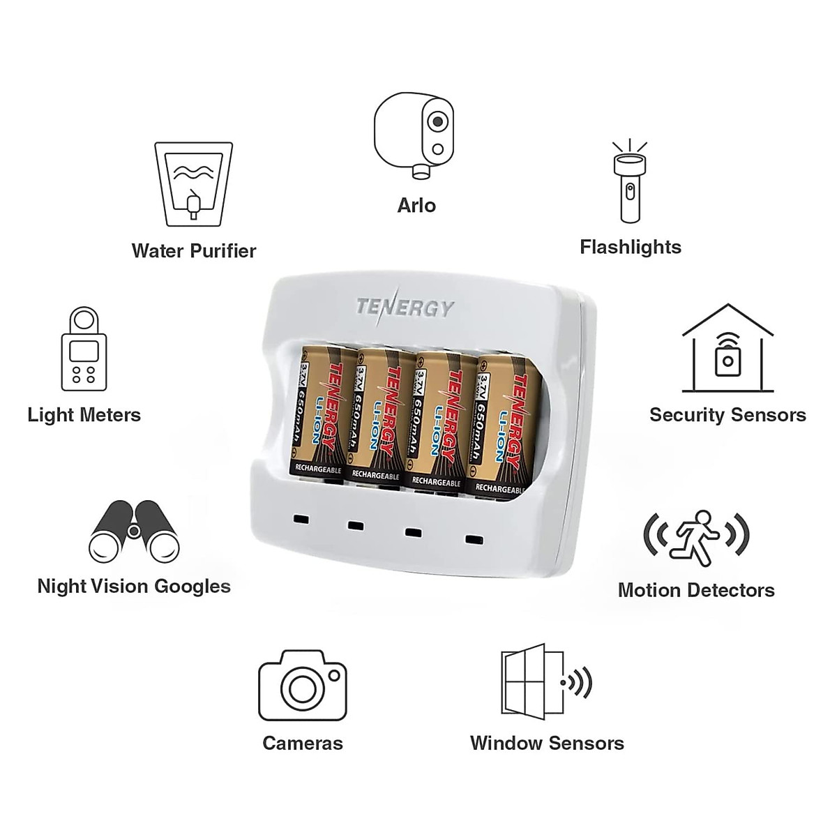 Tenergy 12 Pack Batteries Compatible with Arlo Wireless Cameras Certified Works with Arlo