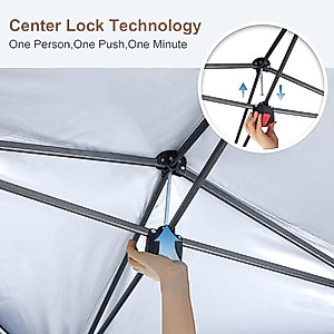 MASTERCANOPY Patio Gazebo Outdoor Pop Up Gazebo with Mesh Walls (13x13 White)