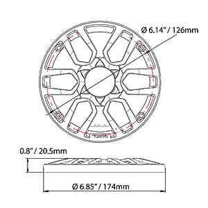 DS18 PRO-GRILL6 Speaker Cover - 6.5-Inch Car Audio Plastic Universal Speaker Grill Cover, Cover and Protect Your Speakers - Black - Set of 2