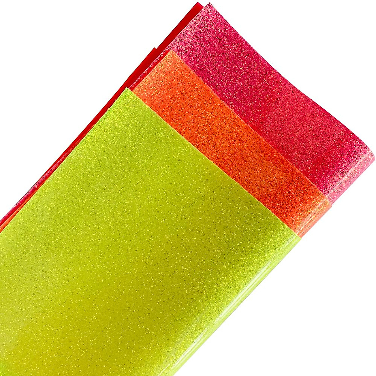 ONEART | 8 Pieces Bright Color Sparkle Glitter Faux Leather Sheets, 8"×12" Smooth Solid Synthetic Vinyl Fabric for Hair Clips Bows Earrings DIY Crafts