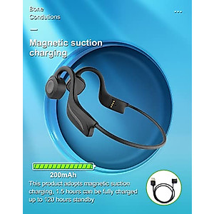 amzluv Swimming Wireless Headphones, Bone Conduction Headphones with Built-in 8GB Memory Support MP3 and Bluetooth Connection
