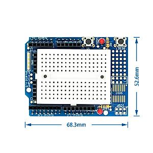 UNO R3 Proto Shield Prototype Expansion Board with SYB-170 Mini Breadboard Based for Arduino UNO R3 ProtoShield 4PCS