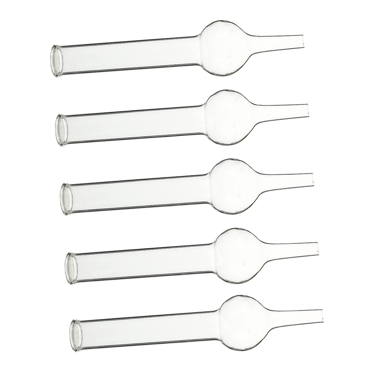 ULTECHNOVO 5pcs Experiment Equipment Small Test Tube Sample Tube Gas Drying Tube Glass Drying Tubes Single-Ball Glass Drying Tubes Glass Single-Ball Drying Tubes Candy Toolkit