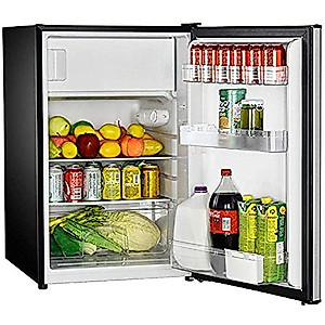 Avanti RMX45B3S RMX45B 4.5 cu. ft. Compact Refrigerator, Mini-Fridge, in Stainless Steel, Black