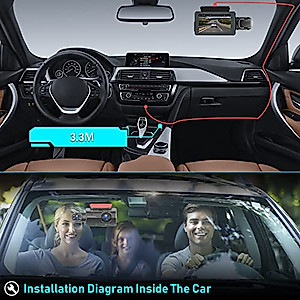 Dash Cam Front and Rear, Dash Camera for Cars 1080P Full HD Dual Dashboard Camera Recorder 3" IPS Screen in Car Camera Night Vision,Motion Detection Parking Monitor G-Sensor+ 32G SD Card