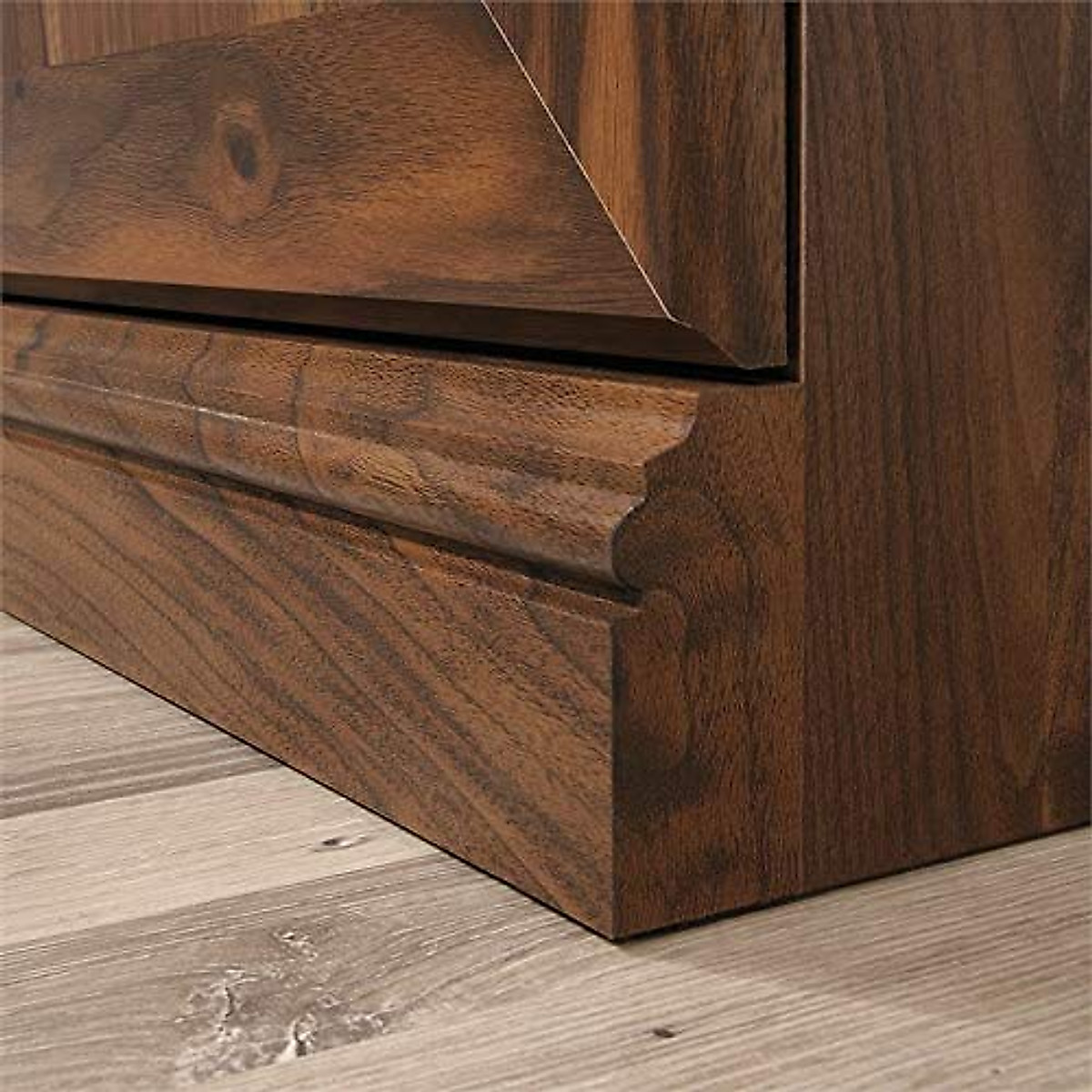 Sauder Misc Storage Engineered Wood Tall Wood Bookcase in Grand Walnut