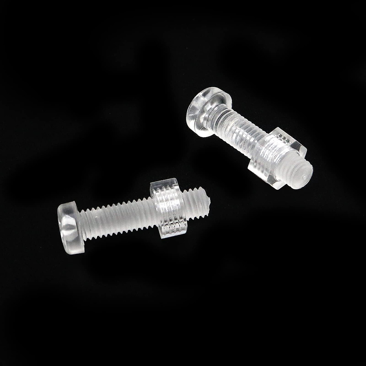 Dnyta 100pcs M5×20mm Plastic Screws Clear Acrylic Mounting Screws Cross Screws Round Head