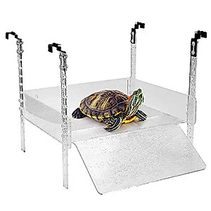Hanging Turtle Basking Platform for Aquatic Turtles 40 75 Gallon, Aquatic Reptile Ramp Dock, Turtle Terrace, Turtle Tank Accessories