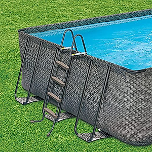 Summer Waves P42412521 Elite 24 Foot x 12 Foot x 52 Inch Outdoor Frame Above Ground Swimming Pool Set w/Filter Pump, Cover, Ladder, & Ground Cloth