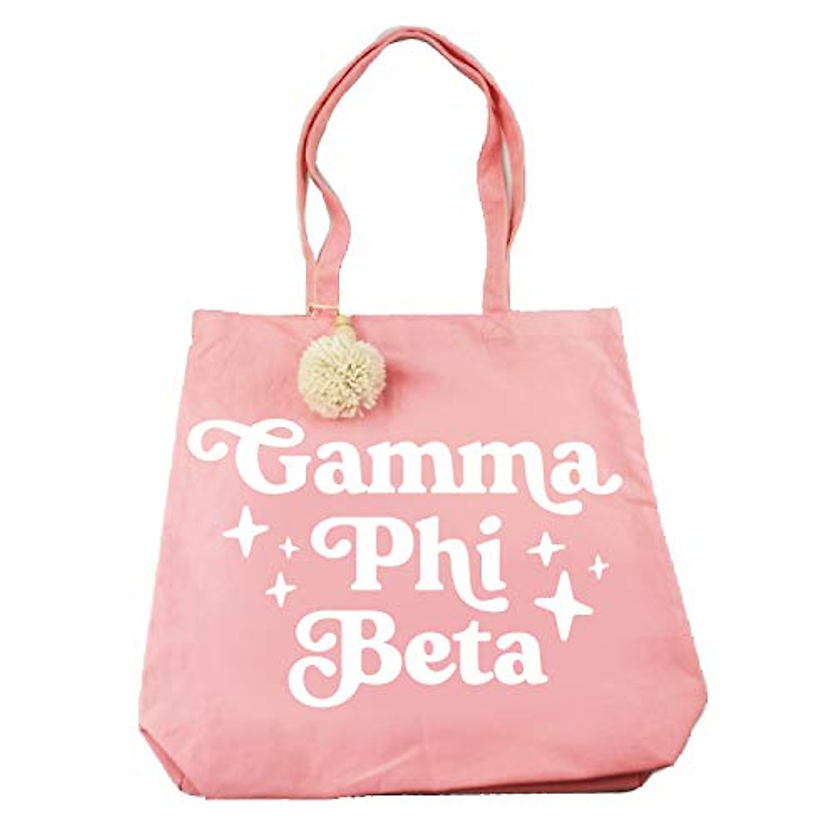 Sorority Shop Gamma Phi Beta Retro Pom Pom Tote Bag