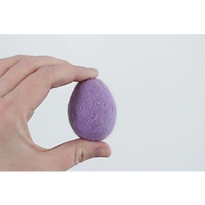 Pastel Easter Felt Eggs- 100% wool felt- choose 6 or 12 count- by Sheep Farm Felt