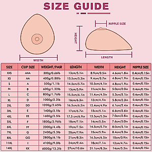 IVITA One Pair A Cup Self Attaching Silicone Breast Forms for Mastectomy Crossdresser Prosthesis Transgender Cosplay - Nude