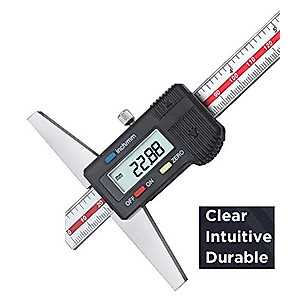 GLTL General Tools Depth Gauge Vernier Caliper,0-6"/150mm,0-8"/200mm,0-12"/300mm (Digital 0-200mm)