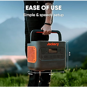 Jackery Solar Generator 2000 PRO 2160Wh Capacity with 1XSolar Panel SolarSaga 200W, 3x2200W AC Outlets, Fast Charging, Ideal for Home Backup, Emergency, RV Outdoor Camping