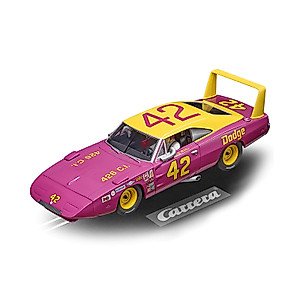 Carrera 27638 Dodge Charger Daytona No. 42 1:32 Scale Analog Slot Car Racing Vehicle for Carrera Evolution Slot Car Race Tracks
