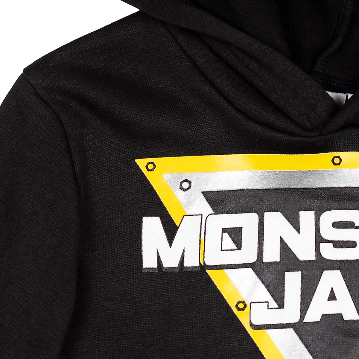 Monster Jam Trucks logo Little Boys Fleece Hoodie Black 7-8