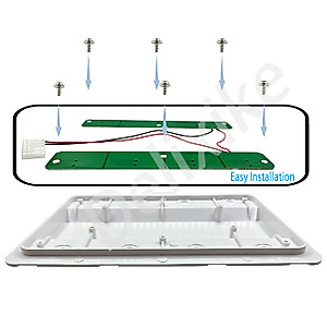 W11043011 W10866538 (Natural white light) Compatible with Whirlpool Kenmore Maytag Fridge Refrigerato LED Light(Note: This project only contains PCB light board, without shell)