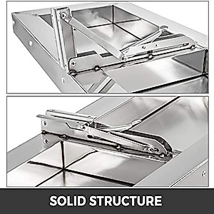 Happybuy Concession Shelf 48L x 12W Inch Stainless Steel Drop Down Folding Serving Food Shelf Stand Serving for Concession Trailer Serving Window