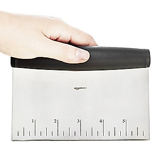 Amazon Basics Multi-Purpose Stainless Steel Scraper/Chopper with Contoured Grip, 6-Inch