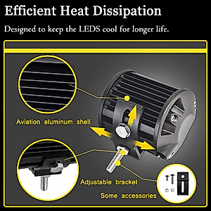 Shangyuan Pontoon Boat Docking Headlights, Marine Led Lights for Kayak Bass Jon Fishing Boat Spreader Light, T-top, Deck, Driving, Stern/Navigation Lights, 2pcs