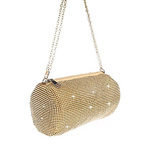 Rkrouco Rhinestone Purse Sparkly Bag Diamond Purses for Women Evening Prom Rhinestone Handbag Hobo Bag-Gold