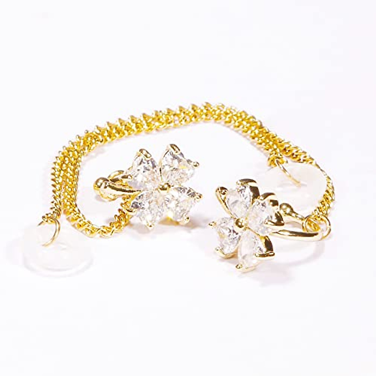 MicroTrouble Wireless Earphones Chain, 1 Pair Wireless Earphone Decorations Prevent Earphones from Falling and Losing. Butterfly Appearance, Metal Material (Lucky Clover)