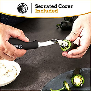 MOUNTAIN GRILLERS Jalapeno Popper Holder for Grill with Corer - Large 24 Hole Pepper Rack and Tray with Core Tool - Perfect Popper Griller & Cooker - Dishwasher & Oven Safe Pepper Corer Tool