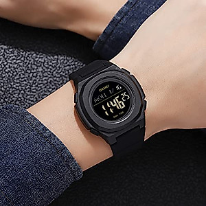 CakCity Mens Digital Watch Outdoor Sports Watches for Men Unisex Womens Digital Chronograph Silicone Strap Watch 50M Waterproof