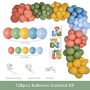 YJDFWAUT One a Saurus Birthday Decorations, Dinosaur 1st Birthday Decorations Party Supplies, Dinosaur First Birthday Balloon Garland Balloon Box, 1st Birthday Highchair Banner Photo Banner Backdrop