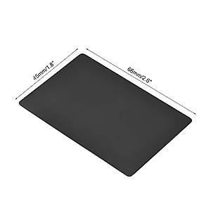 uxcell Blank Metal Card 66x45x0.3mm Painted Aluminum Plate for DIY Laser Printing Engraving Black 10 Pcs