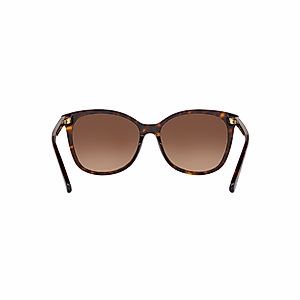 Coach HC8271U Universal Fit Sunglasses, Dark Tortoise/Dark Brown Gradient Polarized, 57 mm