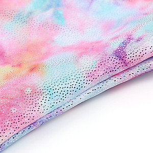 HOZIY Toddler Leotards for Girls Gymnastics Baby Girl Outfit 12-18 18-24 Months Hot Pink Colorful Tie Dye Sparkly Clothing Apparel