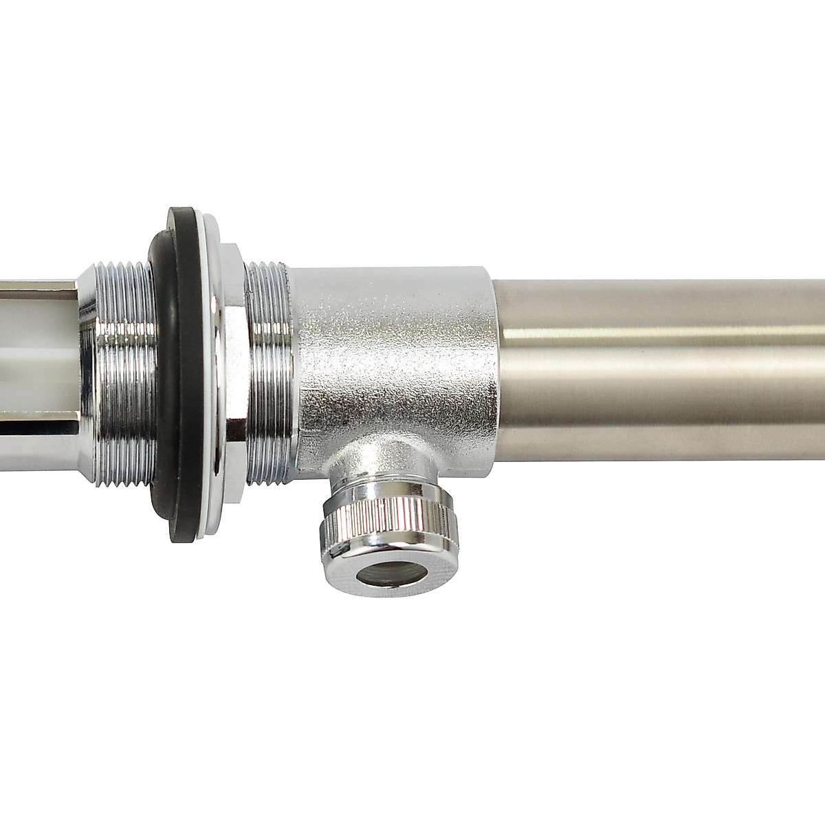 Purelux Bathroom Faucet Vanity Sink Metal Pop-Up Drain Stopper Assembly with Lift Rod and Overflow, Brushed Nickel Finish