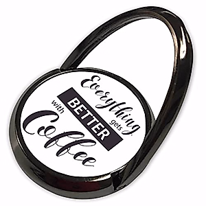 3dRose Image with a Text Everything gets Better with Coffee - Phone Rings (phr_359289_1)