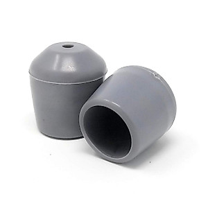 100 Pack Chair Leg Caps for Party Rental Style Plastic Folding Chairs, Fits 3/4 Inch Dia. Frame, Protect Floors Gray