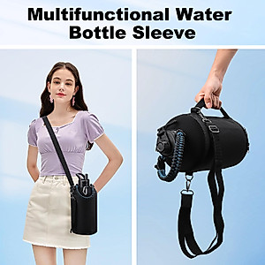 One Gallon Water Bottle Insulated with Straw&3 Lids, Non-BPA Keep Cold 48H Hot 24H, Water Jug Large Stainless Steel Metal Vacuum Wide Mouth for Sports, Gym or Office, Indigo/Black