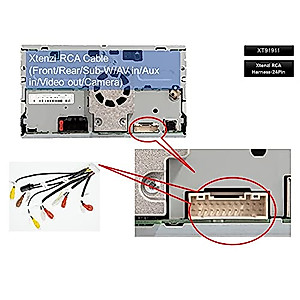 Xtenzi RCA Cord Assembly Harness Car Audio Video Compatible with Pioneer DMH CDP1888,CDP1889 - XT91911
